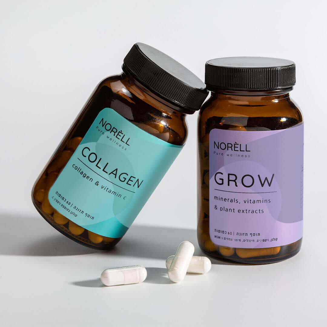 כמוסות Grow + Collagen - NORELL